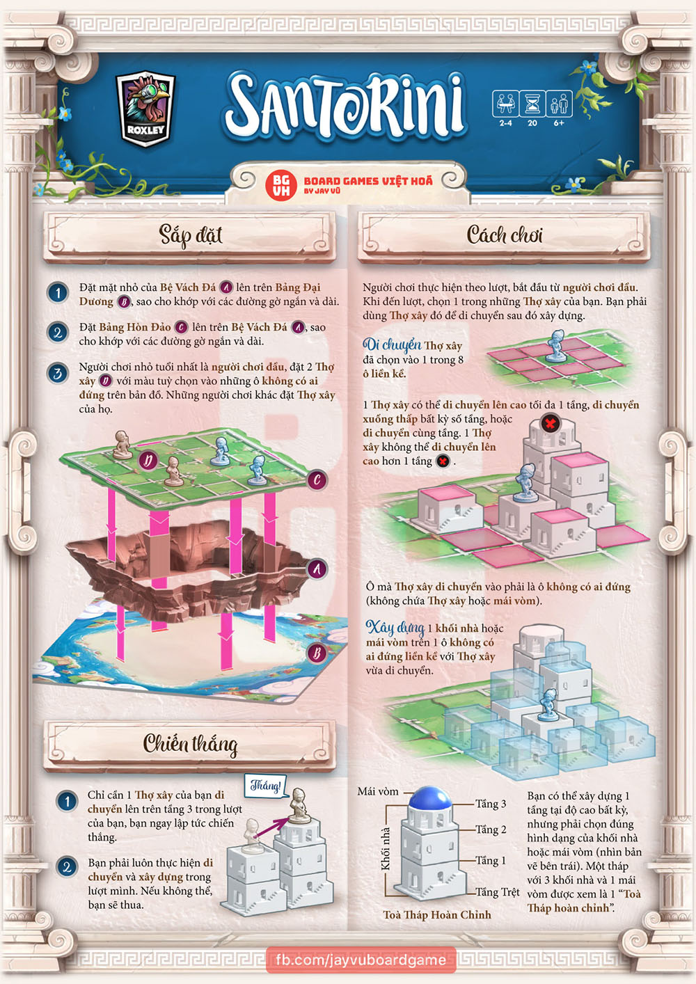 Santorini - Luật Chơi - Jay Vu Board Game